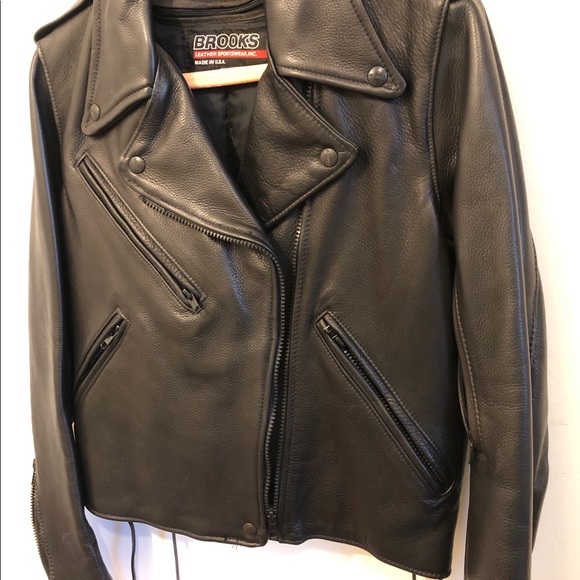 Brooks | Jackets & Coats | Black Leather Jacket | Poshmark